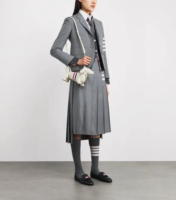 Thom Browne Pleated Midi Skirt - Grey