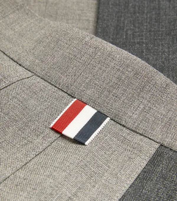 Thom Browne Pleated Mini Skirt With Tricolour Stripe Detailing