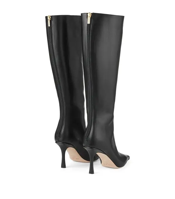 JIMMY CHOO Agathe 85 Leather Knee-high Boots