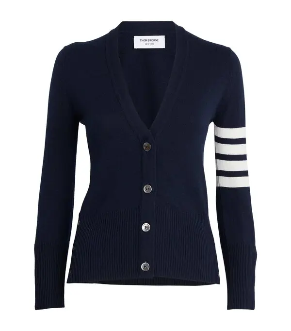 Thom Browne Cashmere 4-bar Cardigan - Navy