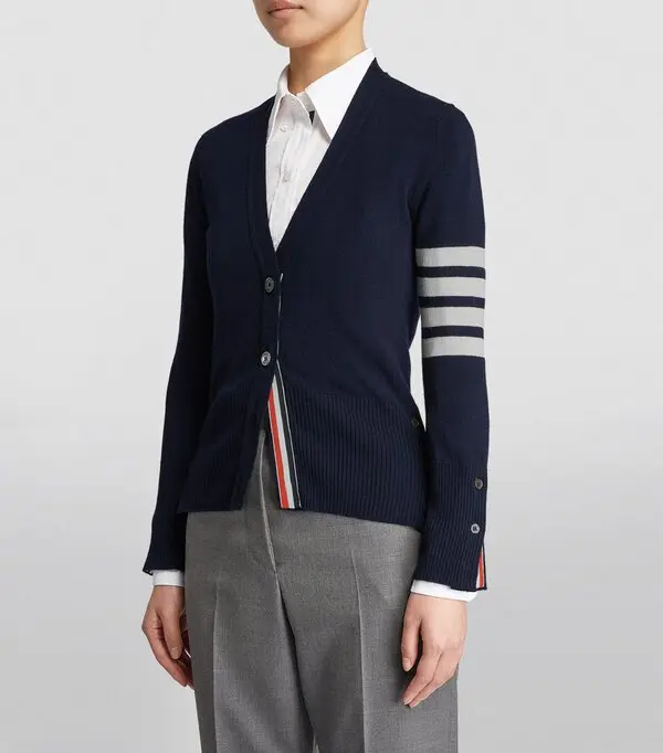 Thom Browne Cashmere 4-bar Cardigan - Navy