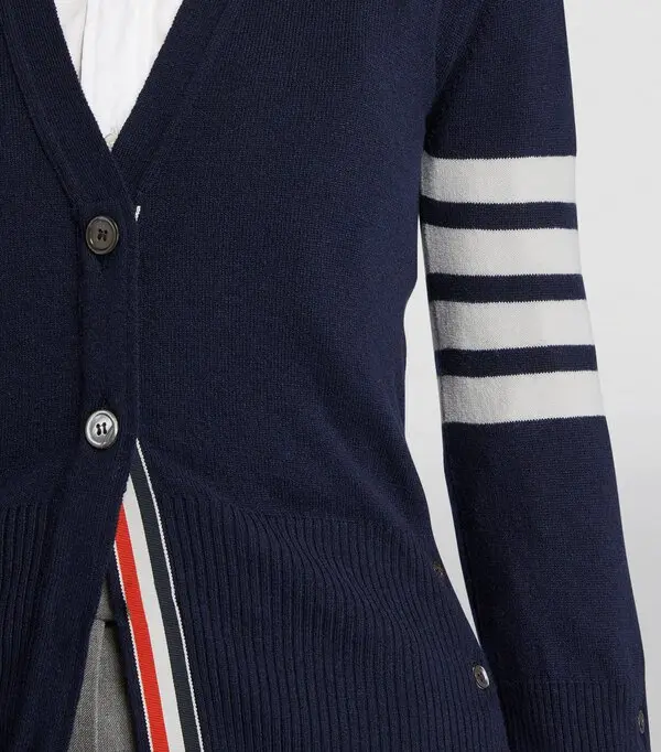 Thom Browne Cashmere 4-bar Cardigan - Navy