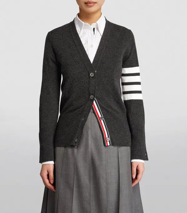 Thom Browne Four-bar Cashmere Cardigan