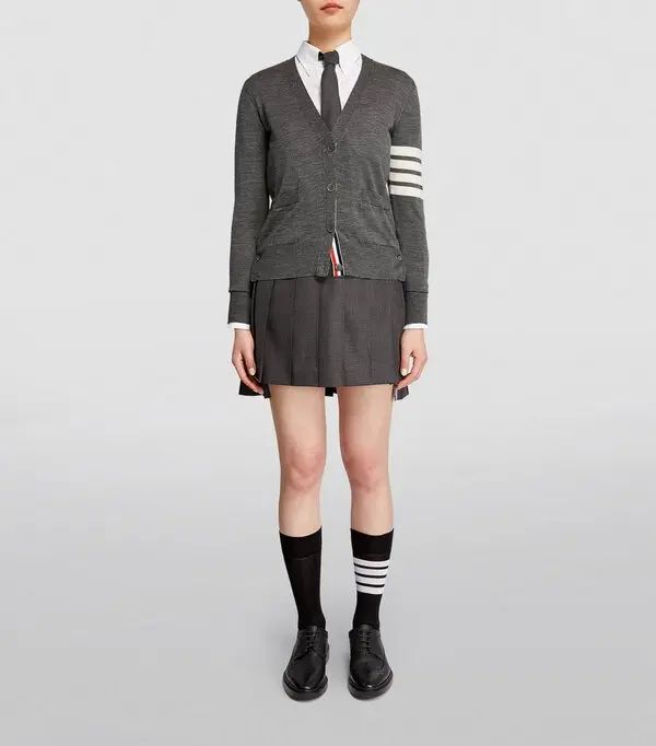 Thom Browne Relaxed Wool 4-bar Cardigan