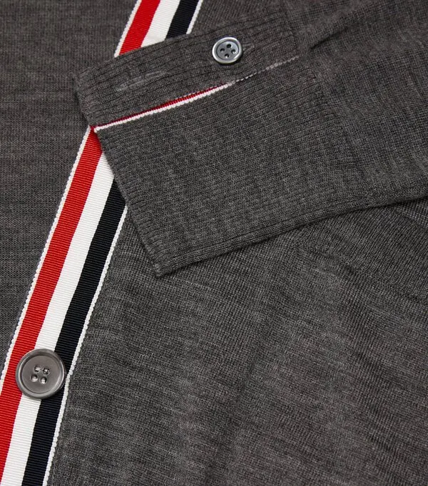 Thom Browne Relaxed Wool 4-bar Cardigan