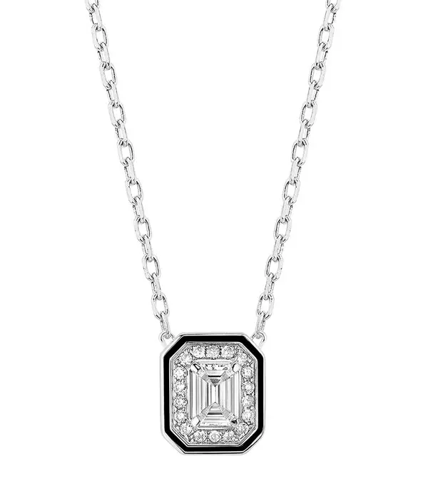 Boucheron Vendôme Liseré Octagonal Diamond Necklace In Gold