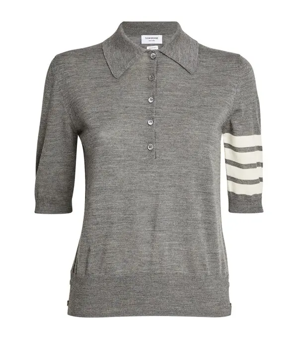 Thom Browne 4-bar Polo Shirt - Grey
