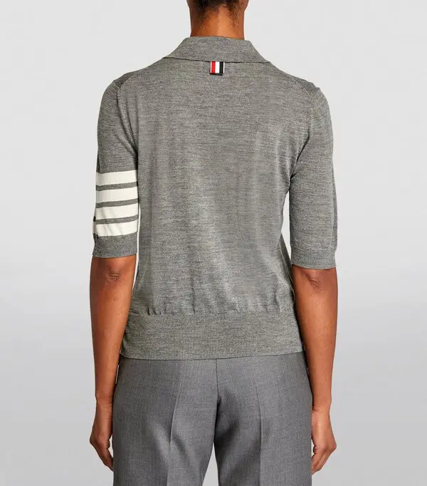 Thom Browne 4-bar Polo Shirt - Grey