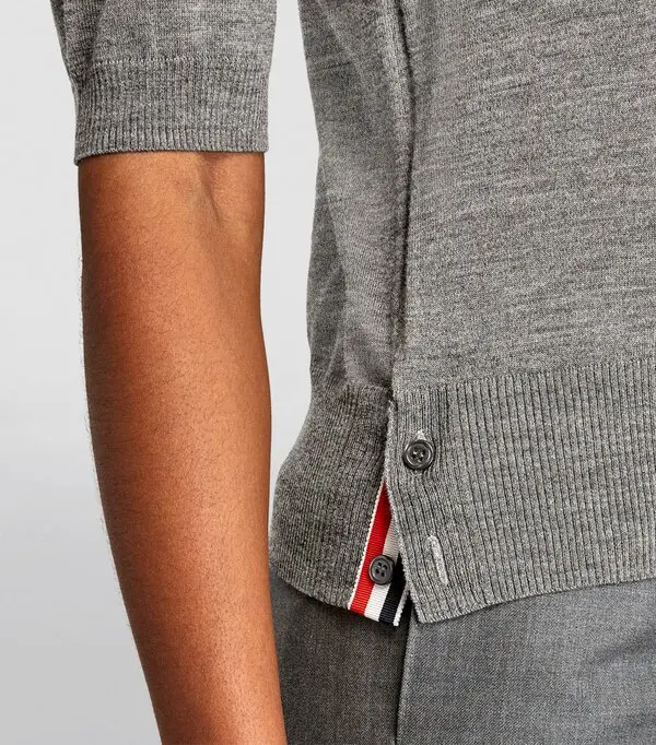 Thom Browne 4-bar Polo Shirt - Grey