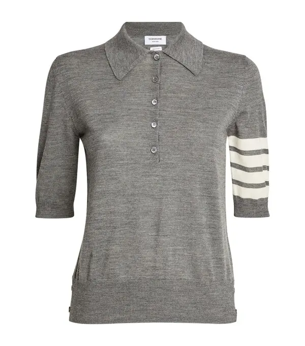 Thom Browne 4-bar Polo Shirt - Grey