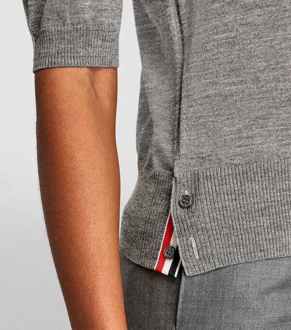 Thom Browne 4-bar Polo Shirt - Grey