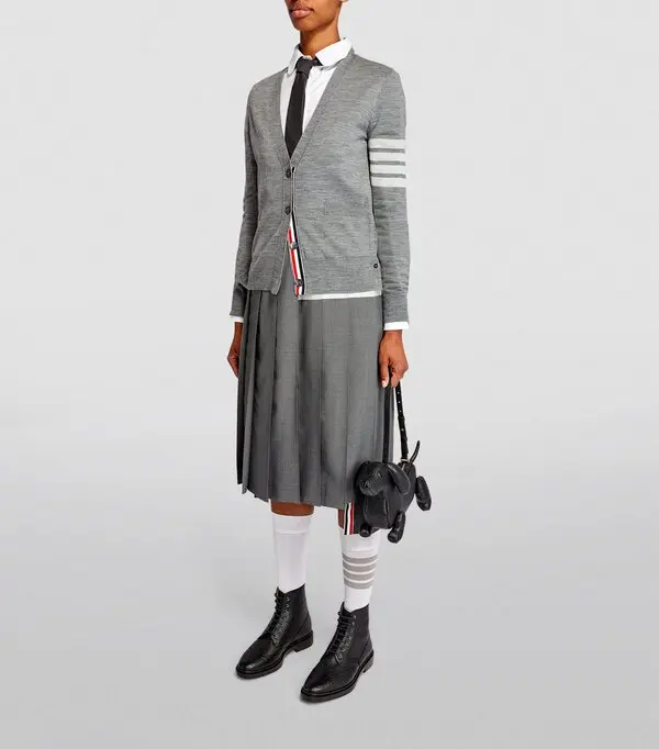 Thom Browne 4-bar Stripe Wool Cardigan