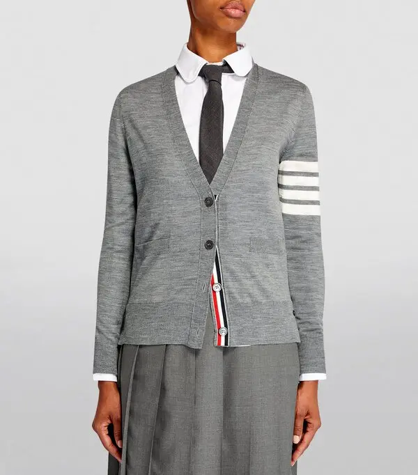 Thom Browne 4-bar Stripe Wool Cardigan