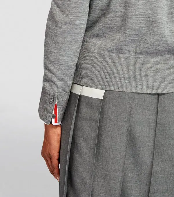 Thom Browne 4-bar Stripe Wool Cardigan