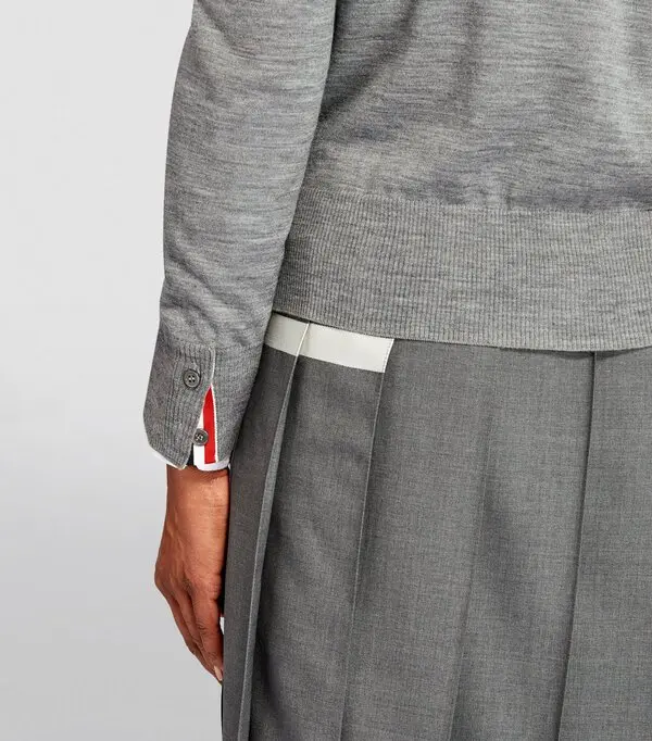 Thom Browne 4-bar Stripe Wool Cardigan
