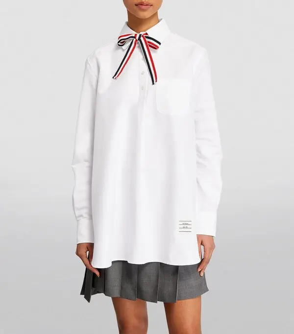 Thom Browne 4-bar Stripe Bow-tie Shirt