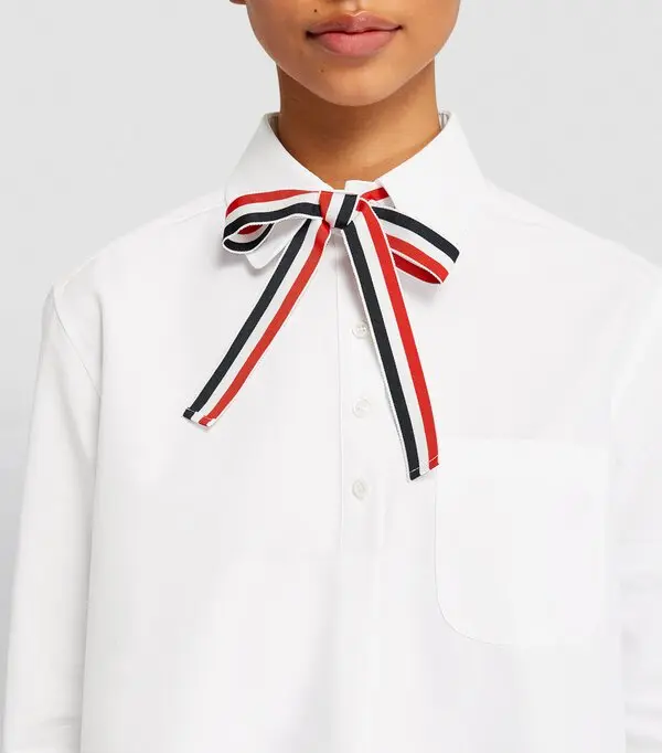 Thom Browne 4-bar Stripe Bow-tie Shirt