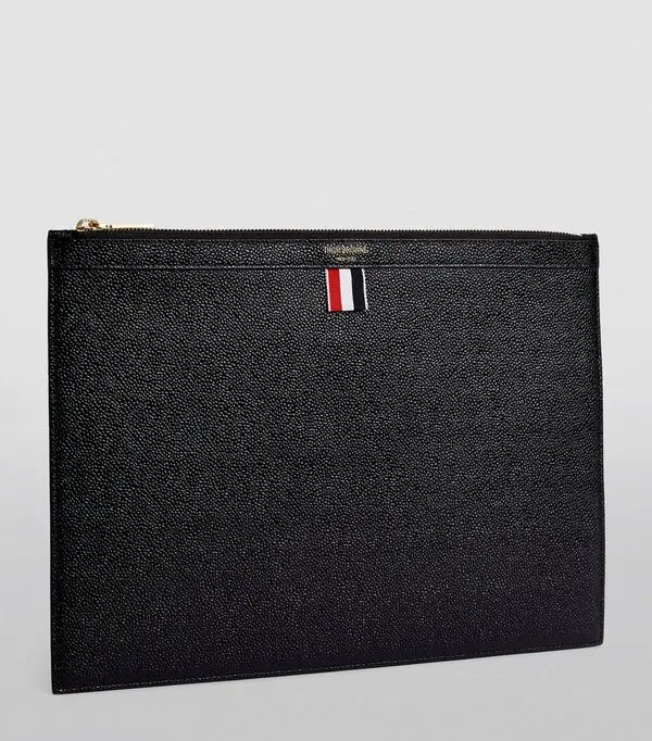 Thom Browne Medium Leather Pouch