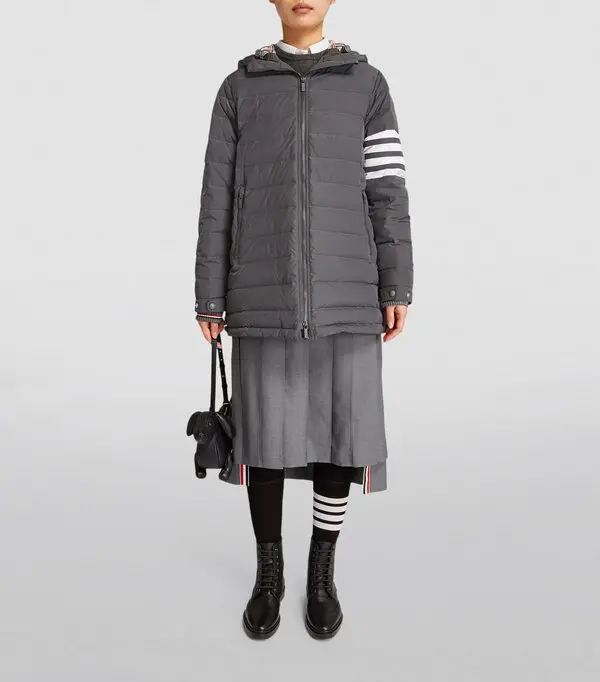 Thom Browne Down Puffer Jacket With Signature Stripes