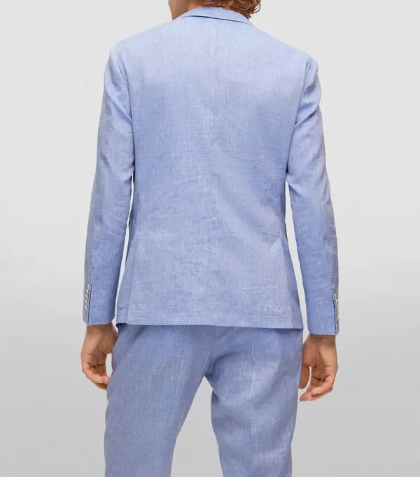 BOSS Linen-wool 2-piece Suit - Blue
