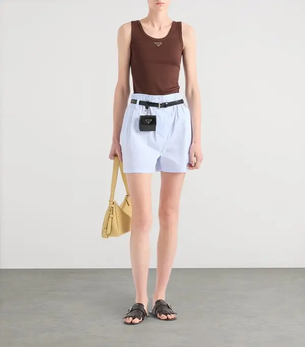 Prada Ribbed Triangle Tank Top