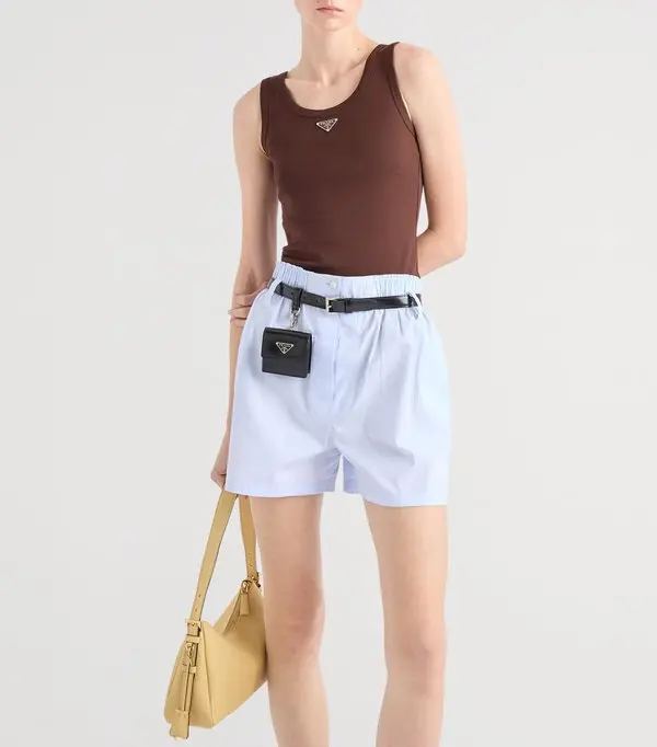 Prada Ribbed Triangle Tank Top