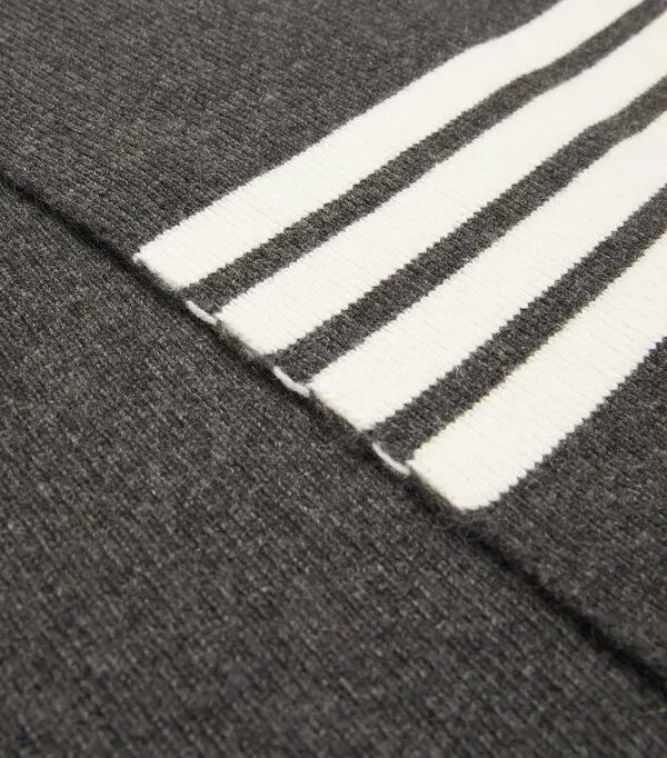 Thom Browne Cashmere 4-bar Scarf - Grey