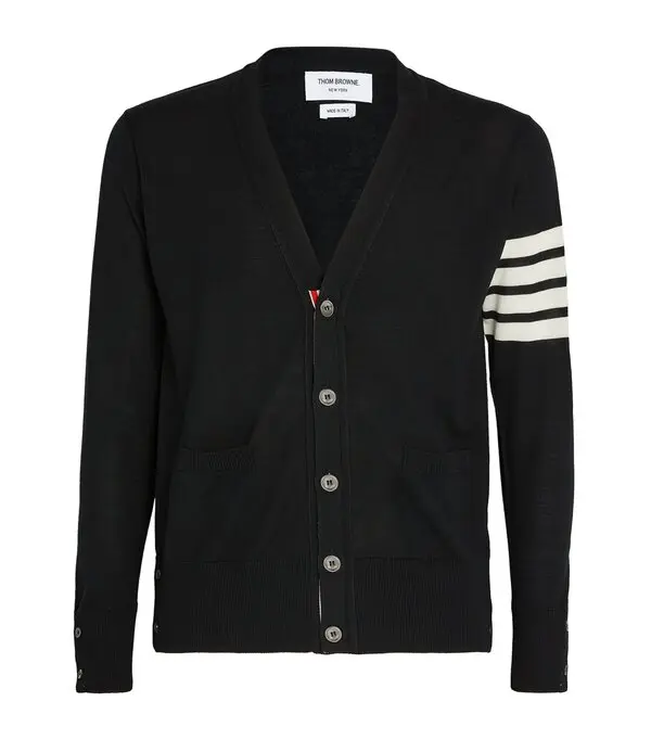 Thom Browne Merino Wool 4-bar Cardigan