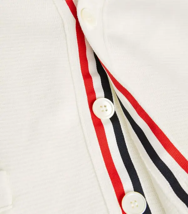 Thom Browne Cotton V-neck Cardigan With Signature Stripes