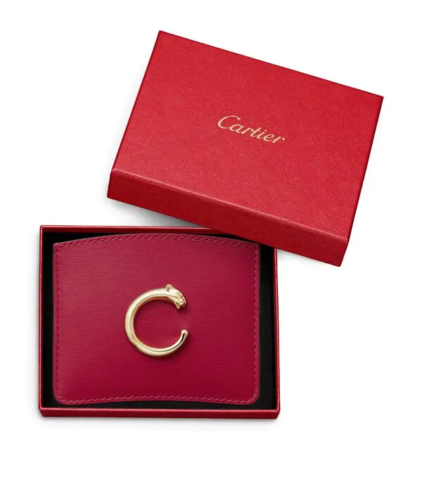 Cartier Panthère De Simple Card Holder - Red
