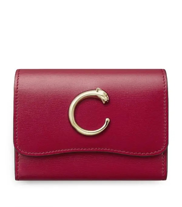 Cartier Calfskin Panthère De Mini Wallet - Red