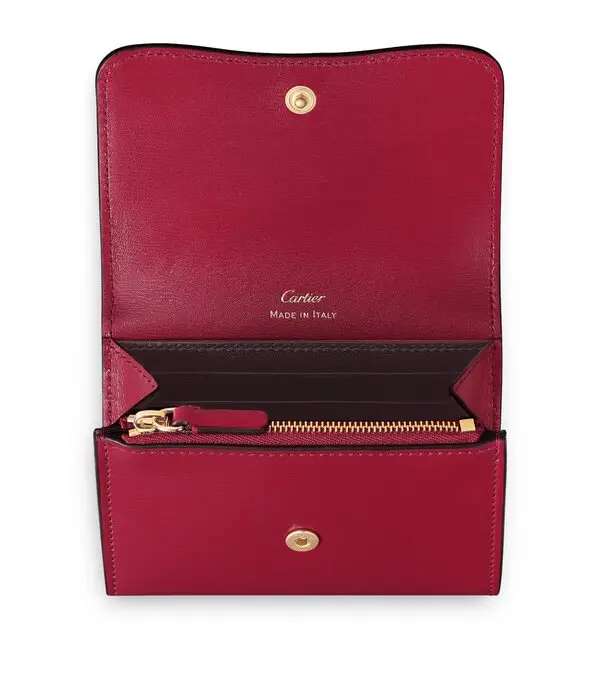 Cartier Calfskin Panthère De Mini Wallet - Red