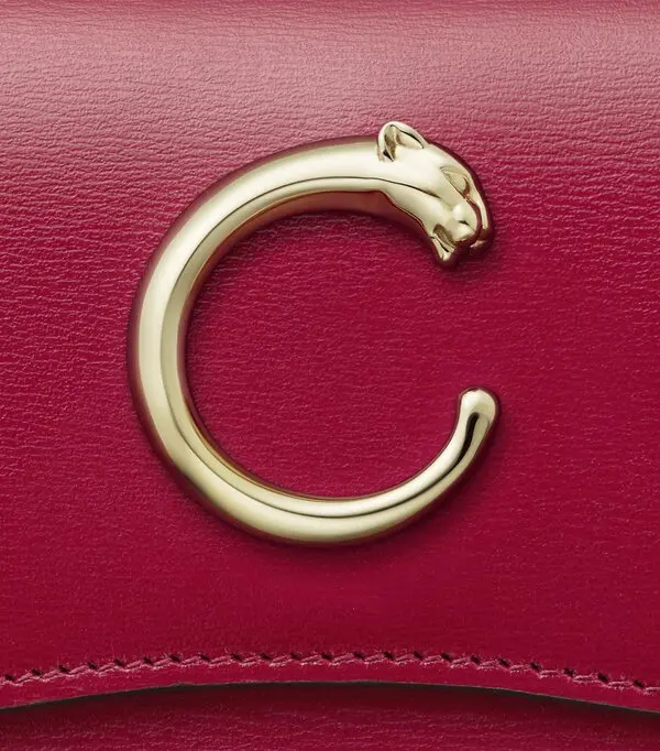 Cartier Calfskin Panthère De Mini Wallet - Red