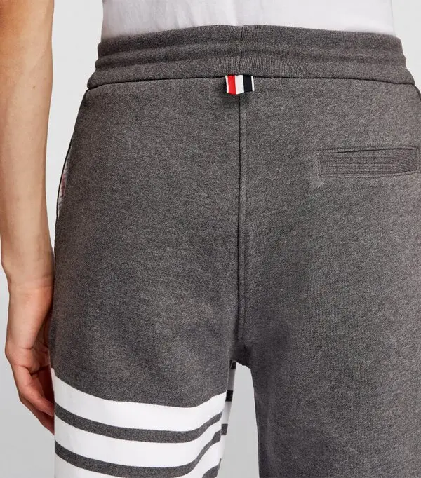 Thom Browne Four-stripe Cotton Shorts - Grey