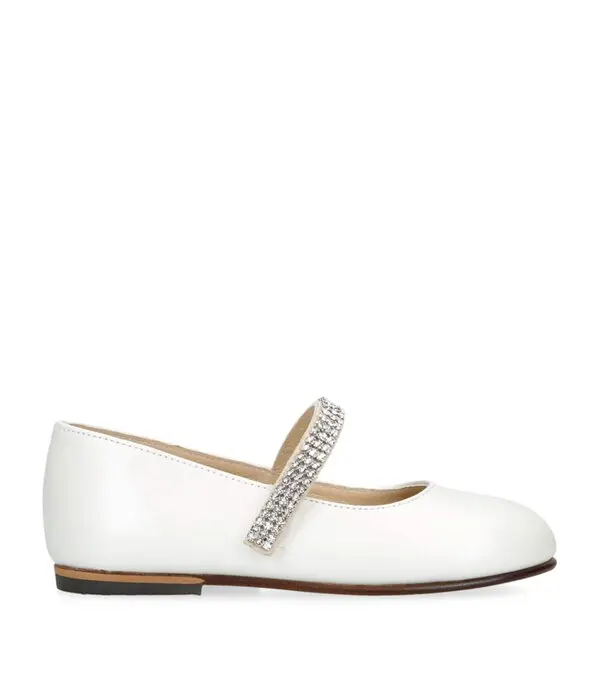 BABYWALKER Crystal-strap Ballet Flats