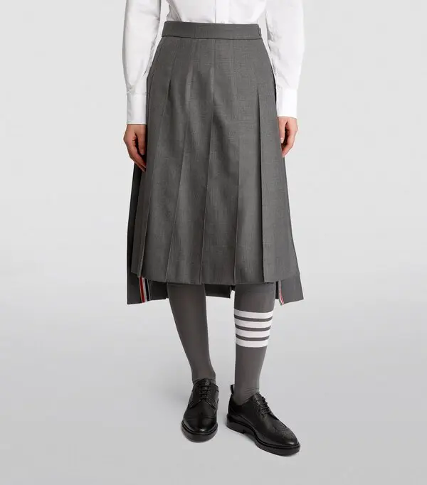 Thom Browne Pleated Midi Skirt