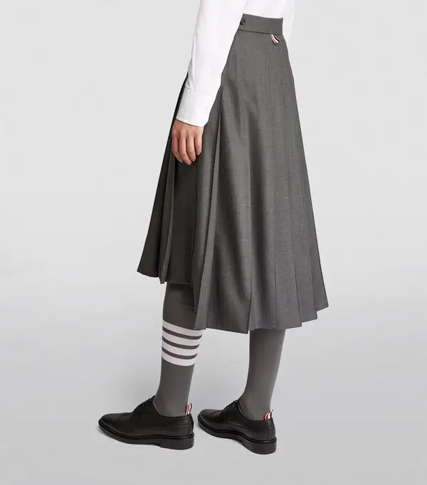 Thom Browne Pleated Midi Skirt