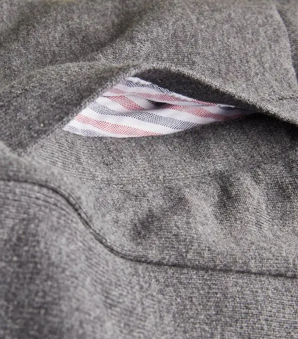 Thom Browne Four-stripe Zip-up Hoodie - Grey