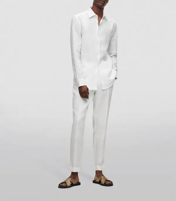 BOSS Linen Shirt - White