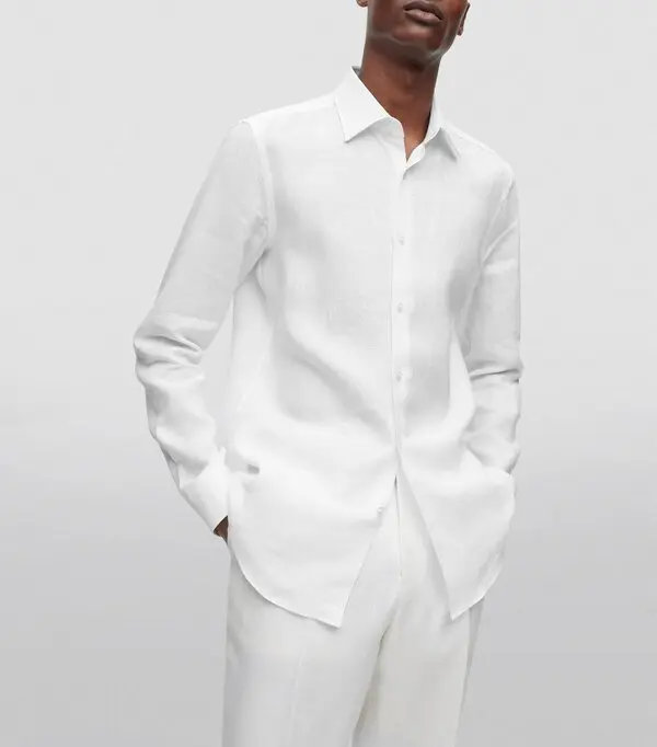 BOSS Linen Shirt - White
