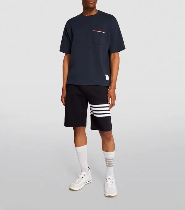 Thom Browne Cotton Oversized T-shirt - Navy