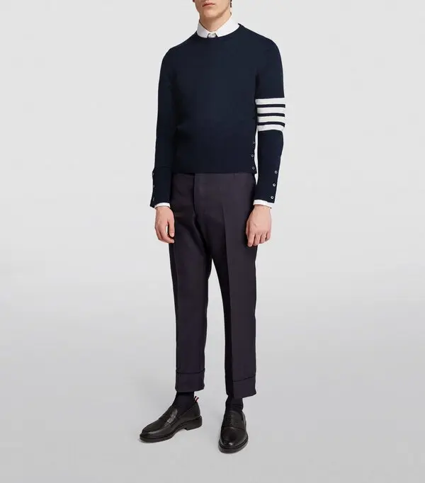 Thom Browne Cashmere 4-bar Sweater - Navy