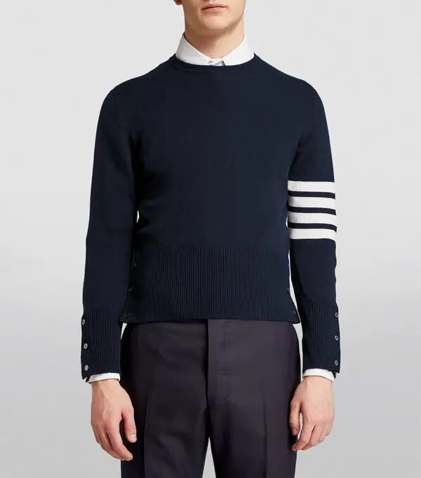 Thom Browne Cashmere 4-bar Sweater - Navy