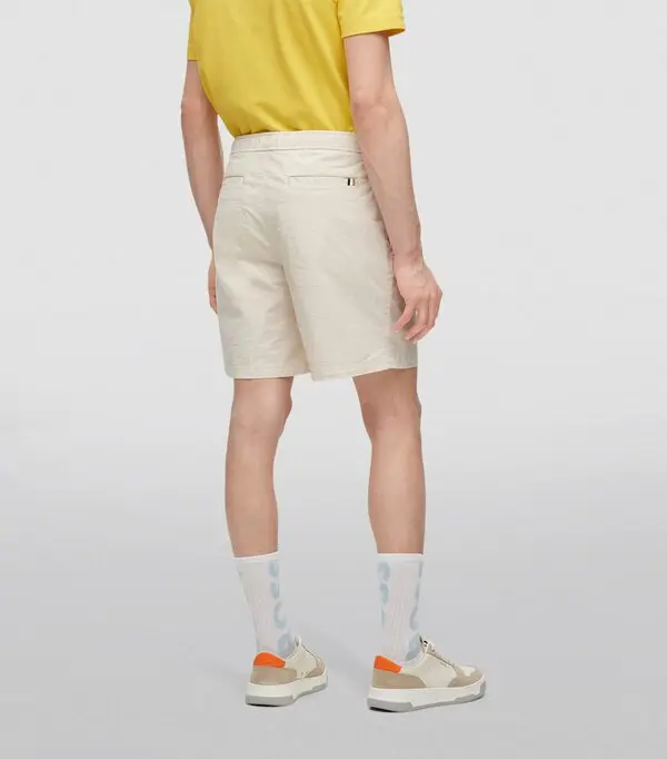 BOSS Stretch-cotton Drawstring Shorts