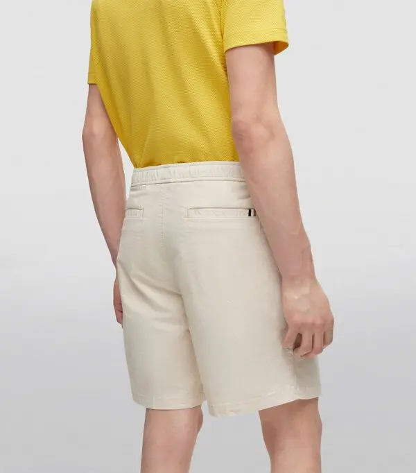 BOSS Stretch-cotton Drawstring Shorts