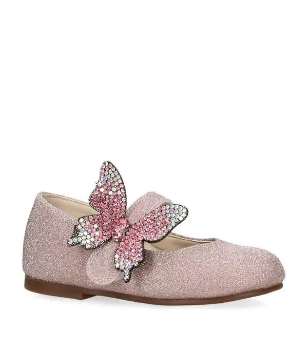 BABYWALKER Crystal Butterfly Ballet Flats