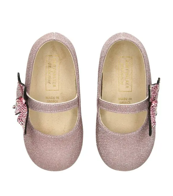 BABYWALKER Crystal Butterfly Ballet Flats