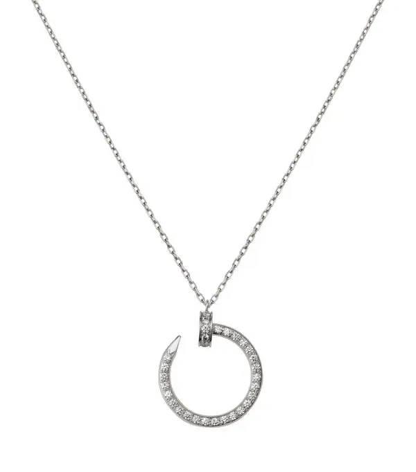 Cartier Gold And Pave Diamond Juste Un Clou Necklace - White