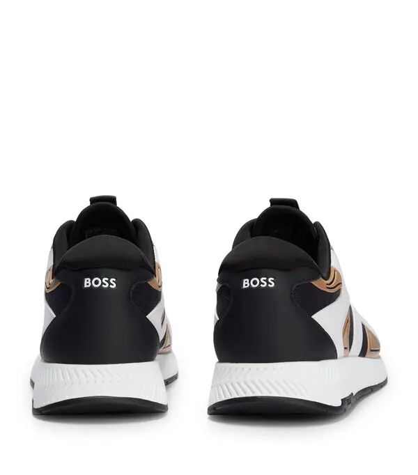 BOSS Two-tone Metallic Low-top Sneakers