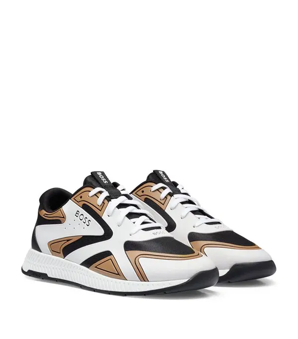 BOSS Two-tone Metallic Low-top Sneakers